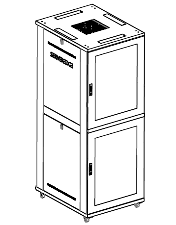 Serveredge 42RU 800W x 1000D 2 Section Co-location Fully Assembled Fre