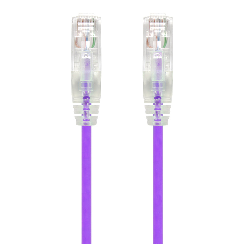 Purple Ultra Slim Cat6 Network Cable, UTP, 28AWG