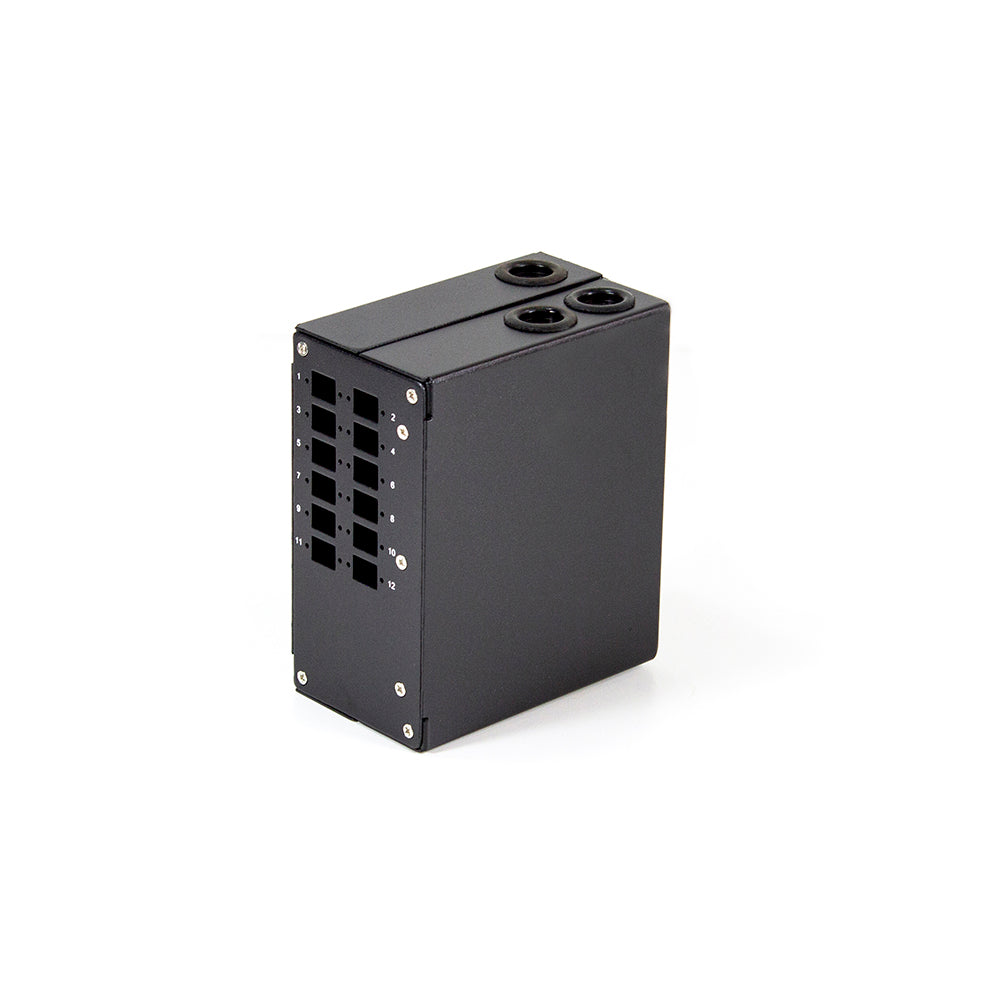 LC Din Rail Mount Enclosure - 12 Port LC Duplex/SC Simplex